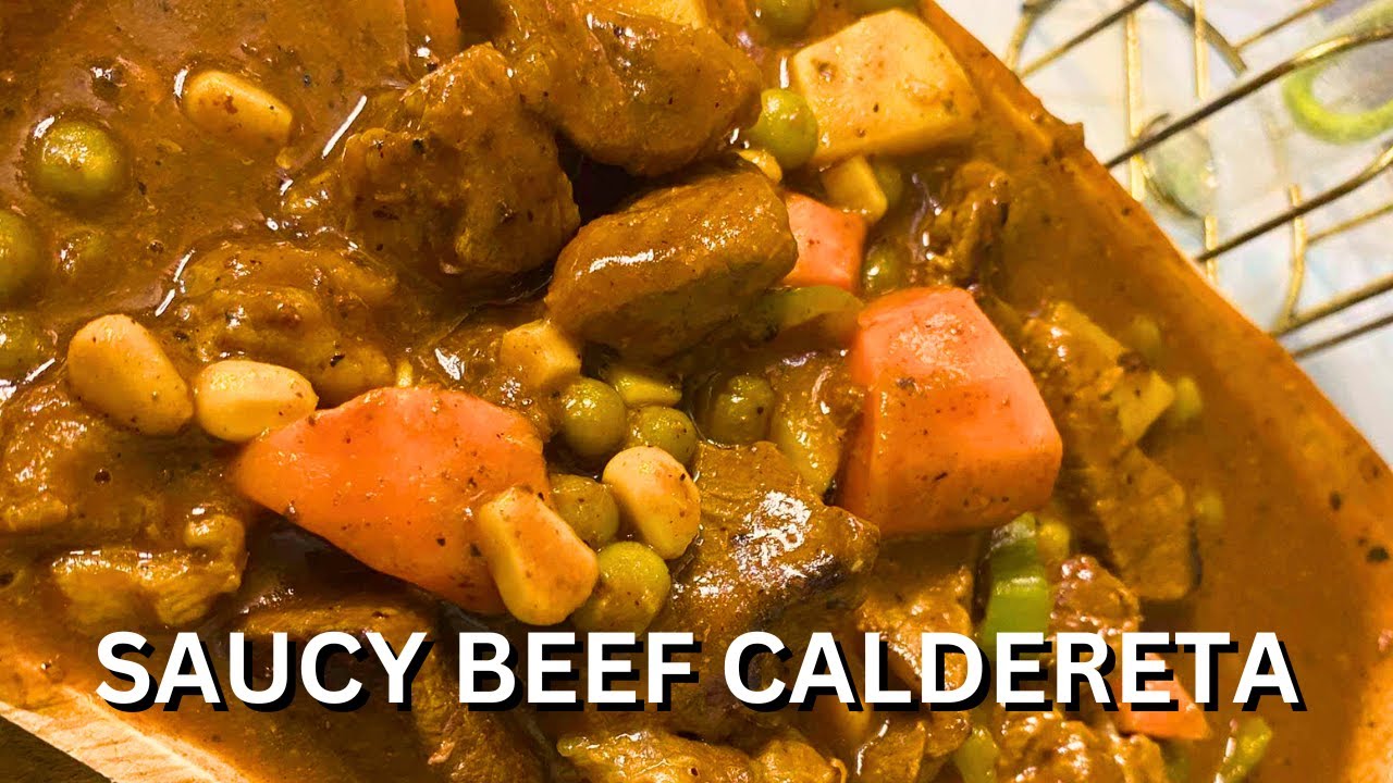 SAUCY BEEF CALDERETA RECIPE | Homemade Beef Caldereta | Filipino style ...