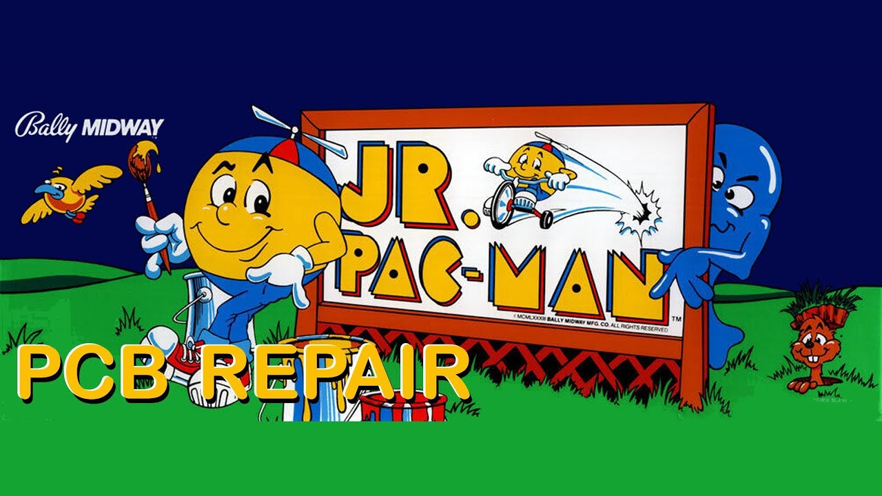 Jr Pac-man Arcade PCB Repair - YouTube
