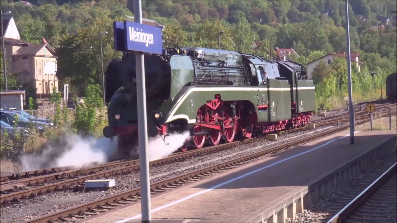 Vorerst letzte Fahrt der 18 201 am 1. 9. 2018 in Meiningen - YouTube