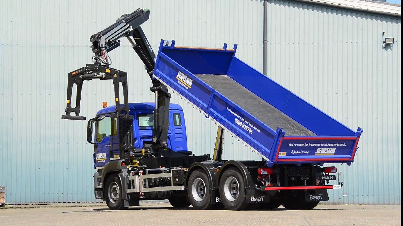 Bevan Group Bespoke Tipper Crane Body - YouTube