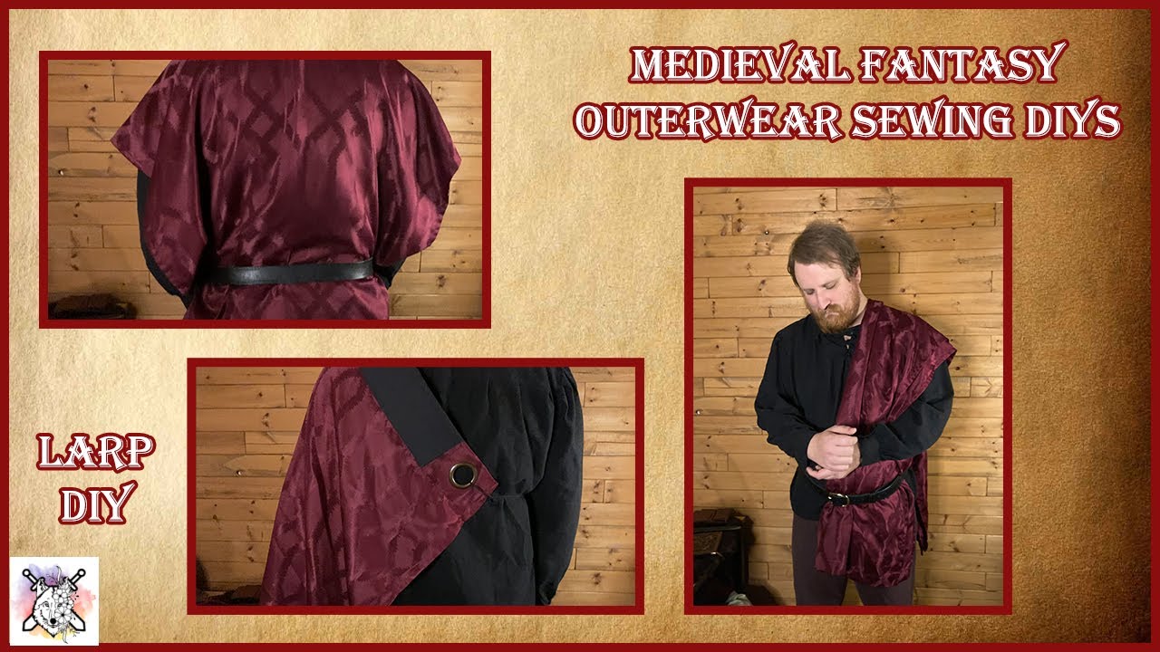 How to make a Tabard, Side Sash, and Shoulder Cape from Curtains! - YouTube