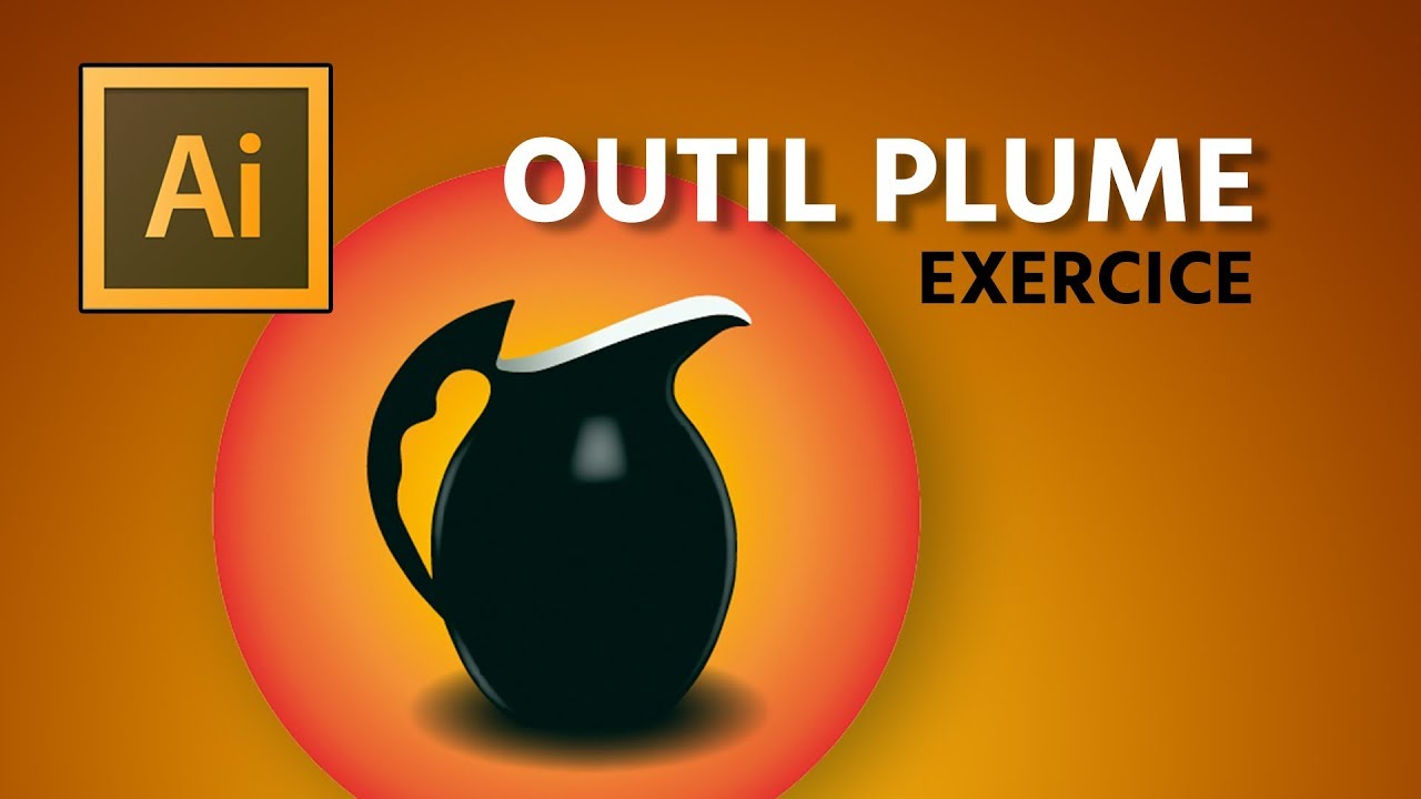 Illustration avec l'outil plume - EXERCICE - [Illustrator tuto] - YouTube