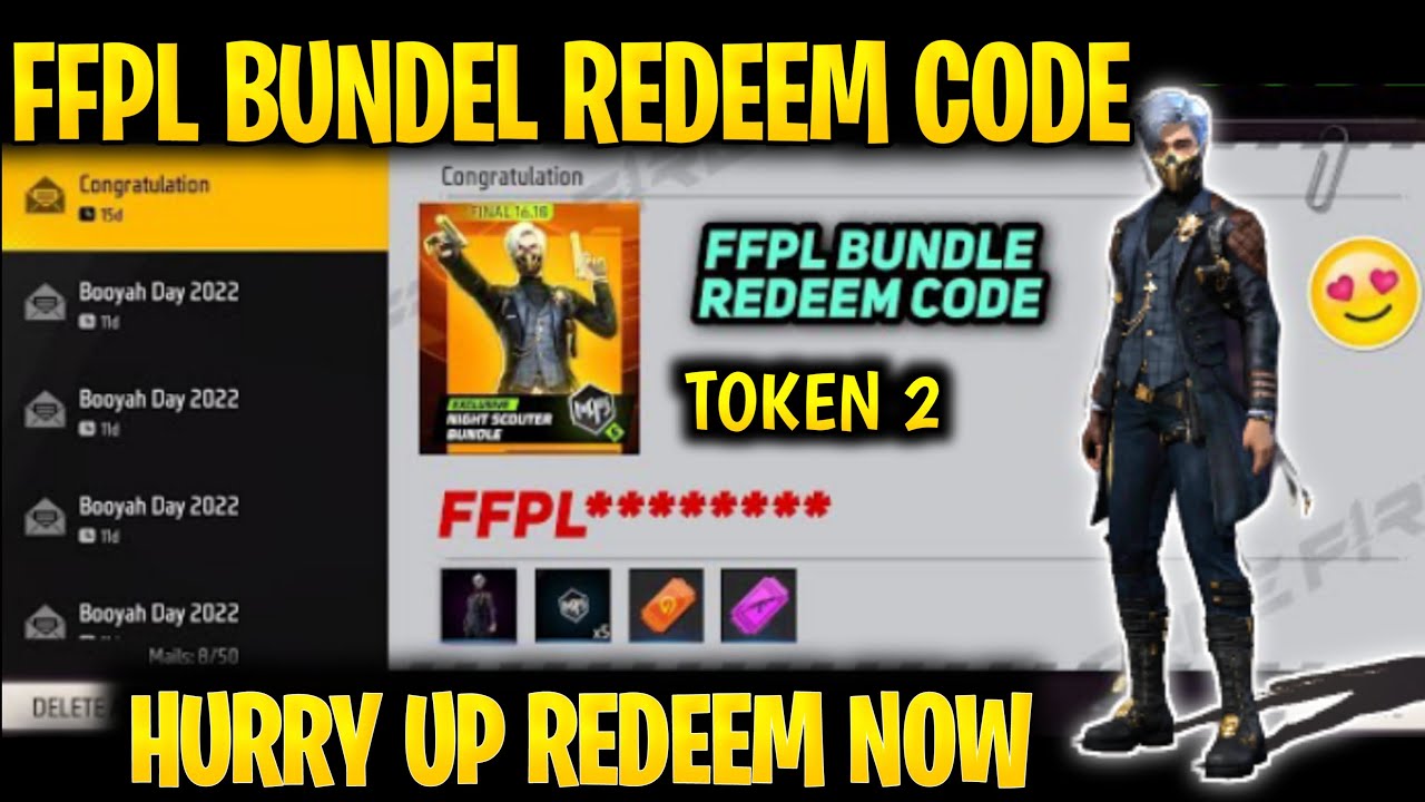 FFPL 2ND REDEEM CODE || FREE BUNDEL REDEEM CODE FOR ALL || EA RAJA - YouTube