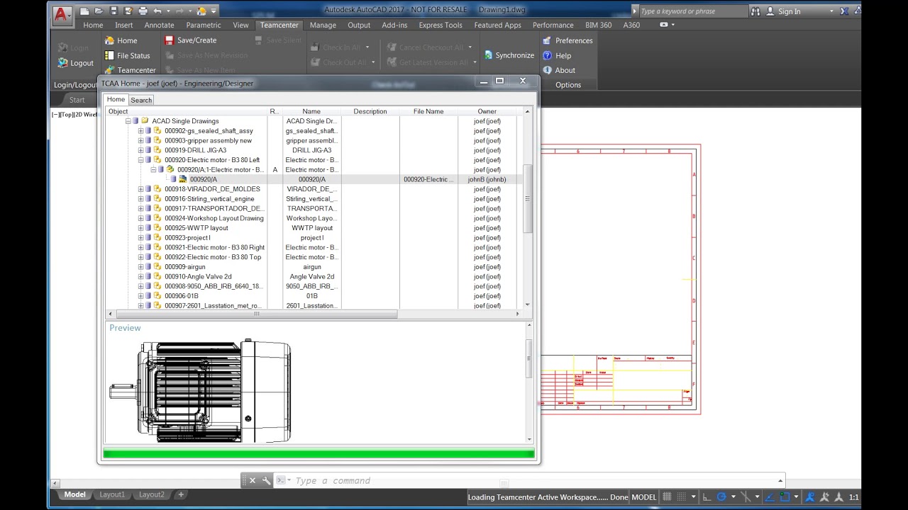 Teamcenter Design AutoCAD - YouTube