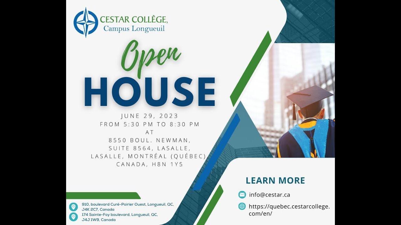 🎉 Cestar College, Longueuil Campus Open House Event! 🏫🌟 - YouTube