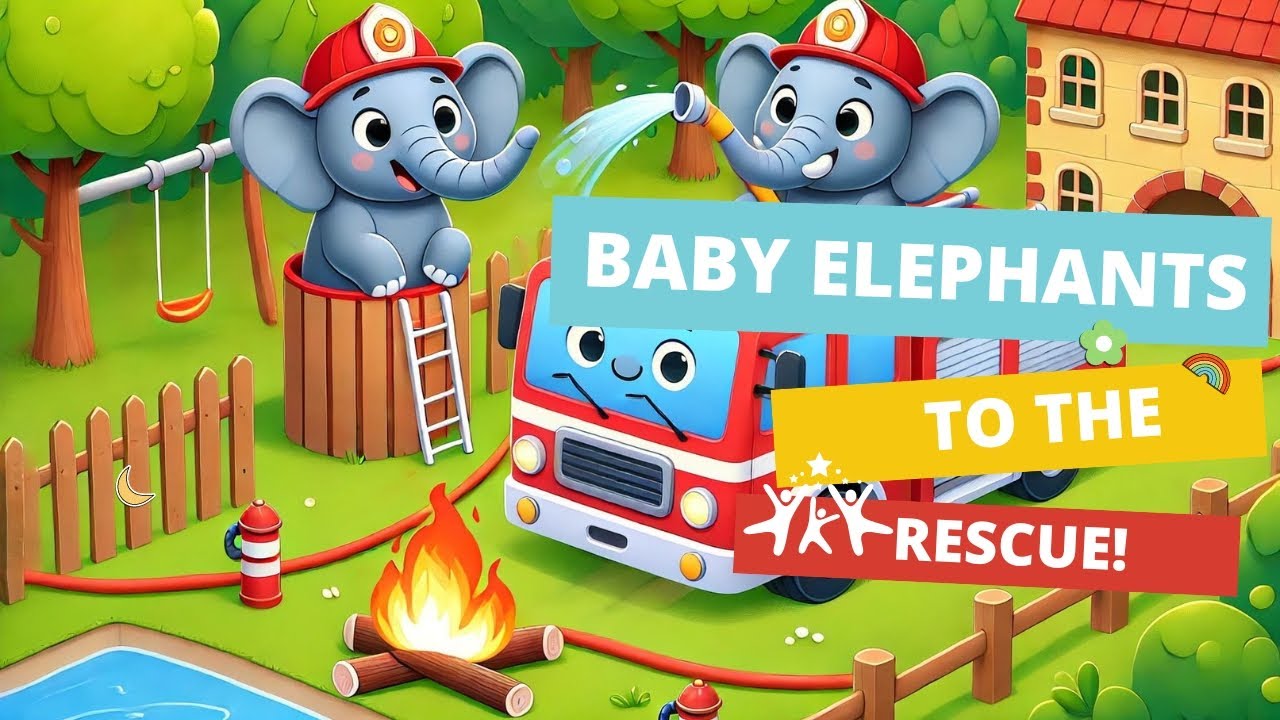 Baby Elephants to the Rescue! - The Great Elephant Fire Truck Team ...