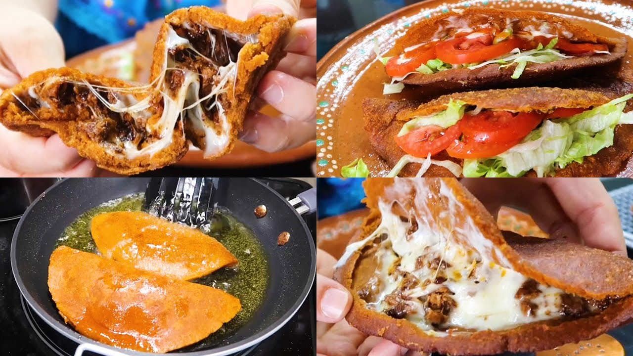 QUESADILLAS ENCHILADAS DE CARNE ADOBADA | RECETA DELICIOSA Y FACIL ...