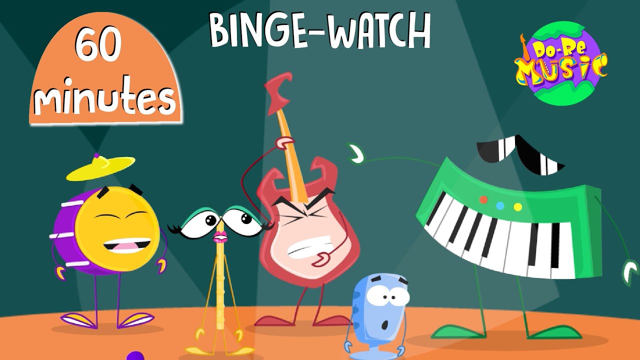 Do-Re Music Binge-watch | musical notes | kid song | 1 video hour ...
