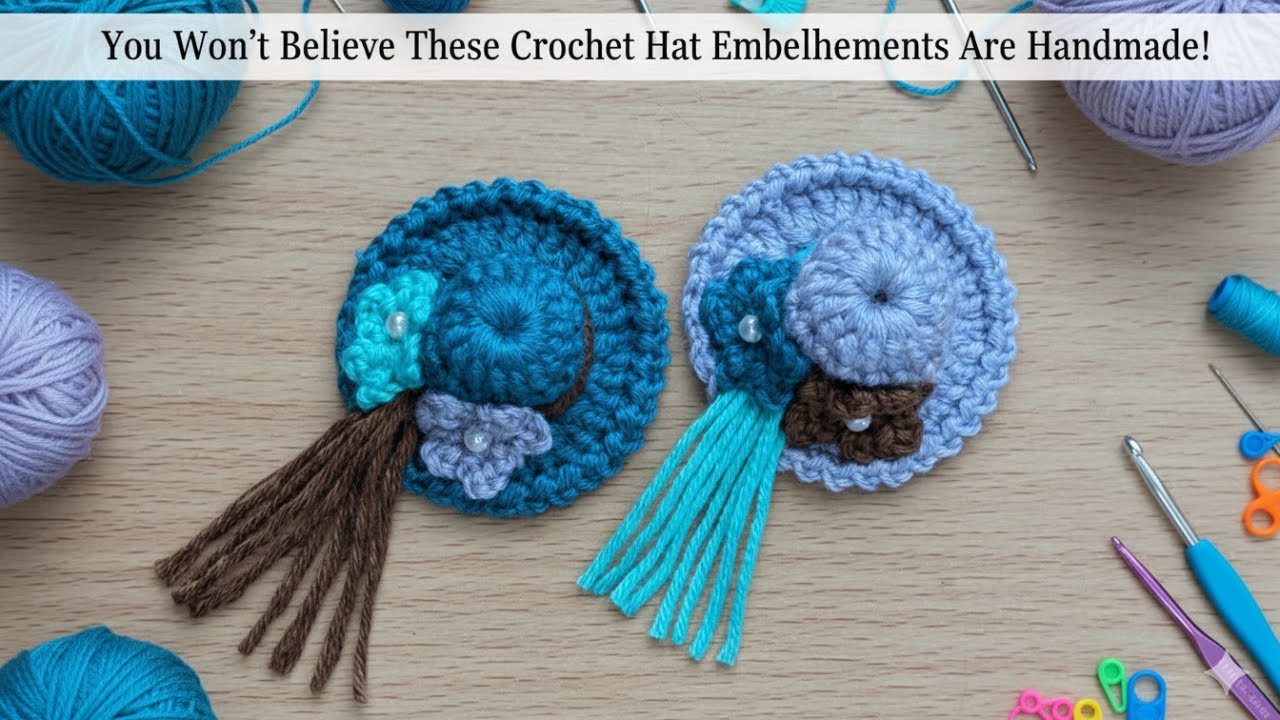 You Won’t Believe These Crochet Hat Embellishments Are Handmade! - YouTube