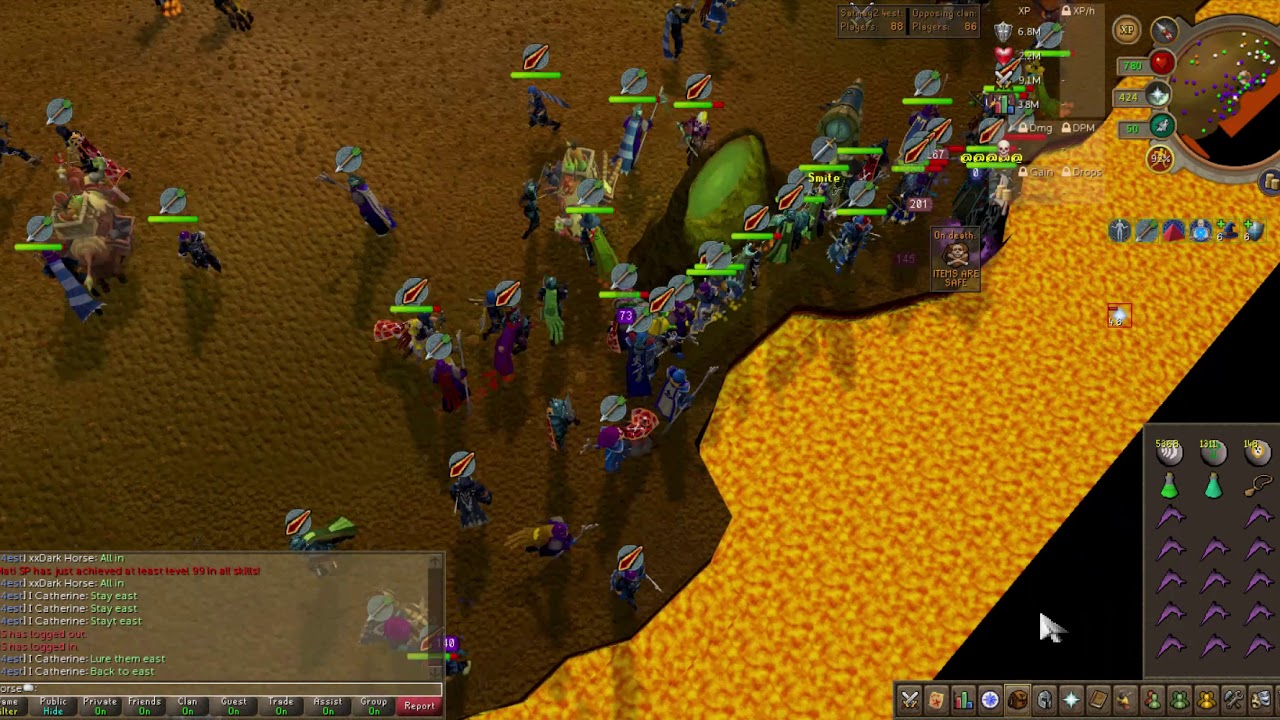 Runescape Clan Wars 100 vs 100 Battle - xxDark Horse vs Misterpixel ...