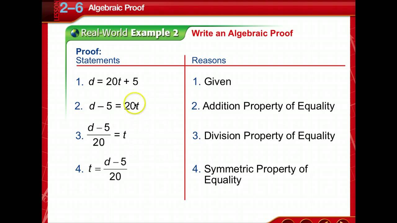 Algebraic Proof - YouTube