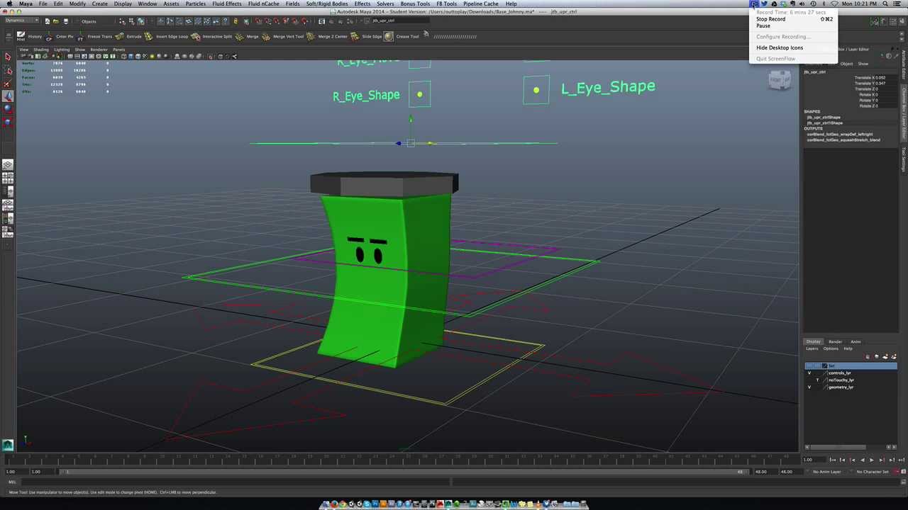 Maya - Johnny the Box: Scaling and attaching Props. - YouTube