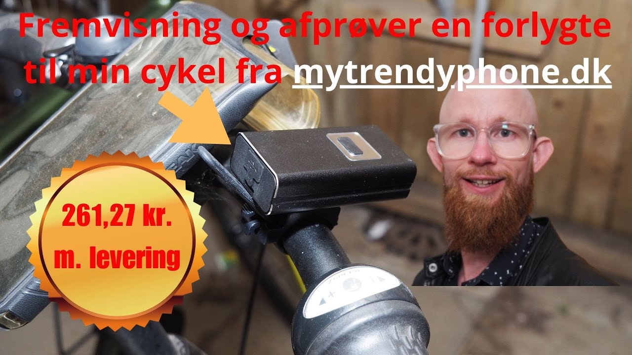 Ny forlygte til min cykel | mytrendyphone.dk | 4k - YouTube
