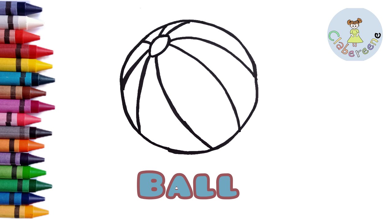 How to Draw and Color a Ball ⚽⚾🏀 + Learn Letters | Clabereene - YouTube