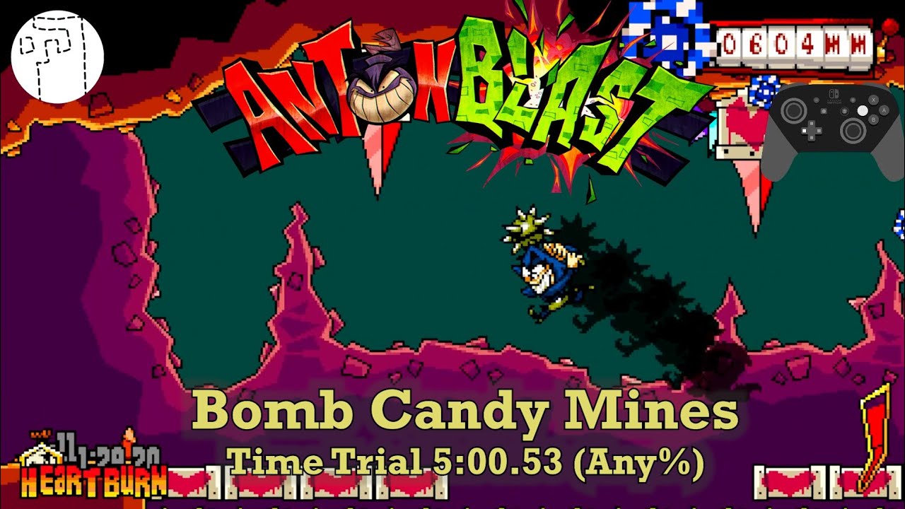 Time Trial 5:00.53 (Any%) | Bomb Candy Mines | ANTONBLAST - YouTube