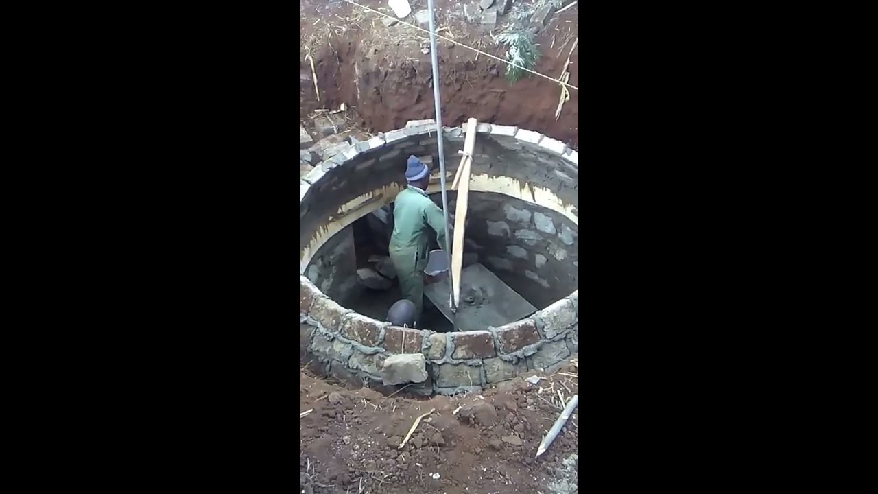 Biogas digester construction - YouTube