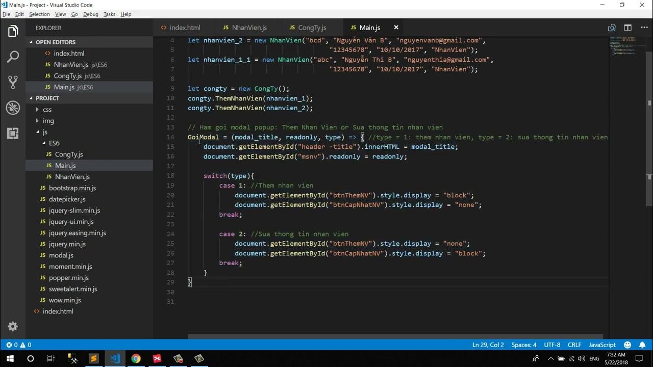 (Javascript) ES6 7 Main 1 - YouTube