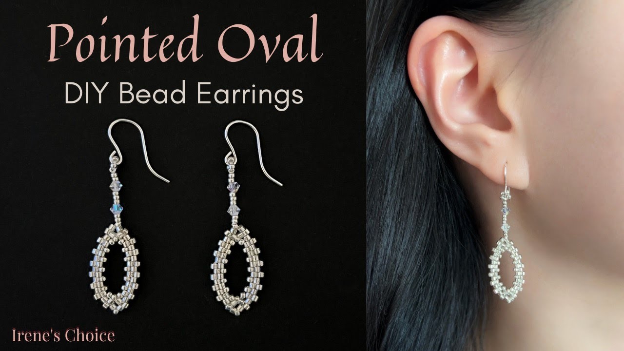How to Make Pointed Oval Bead Earrings - YouTube