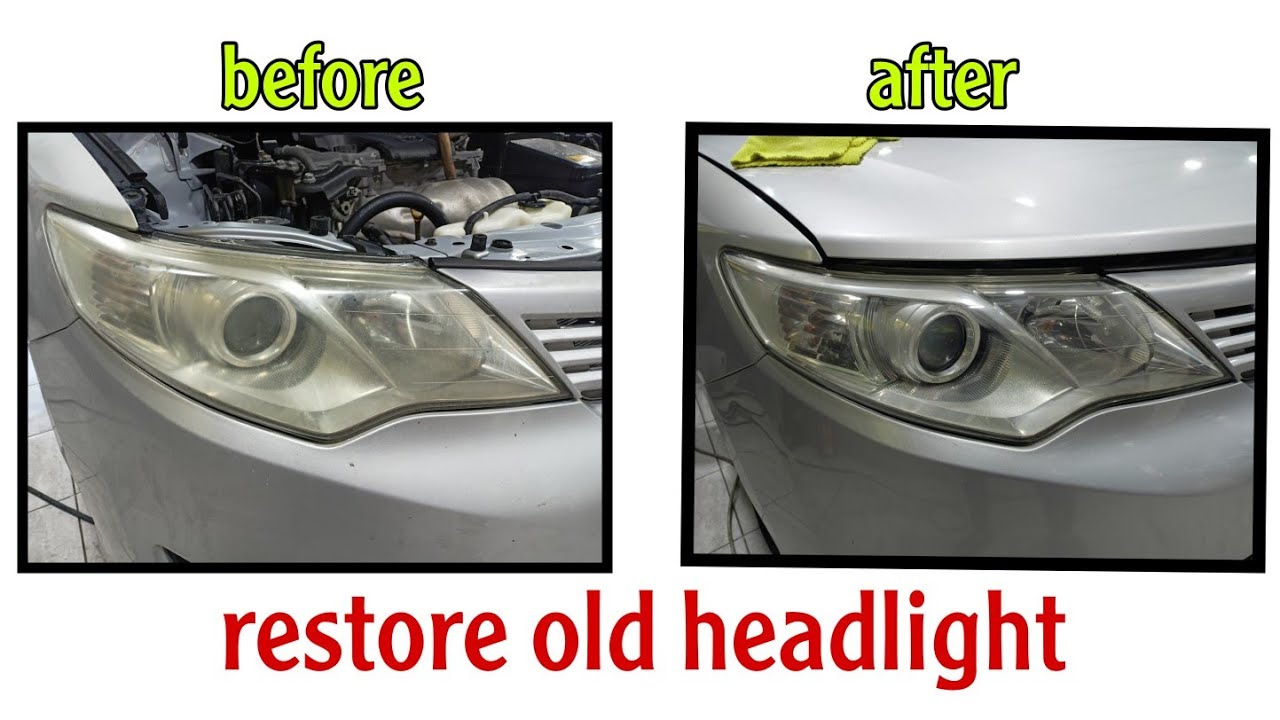 how to restore old headlight step by step tutorial - YouTube