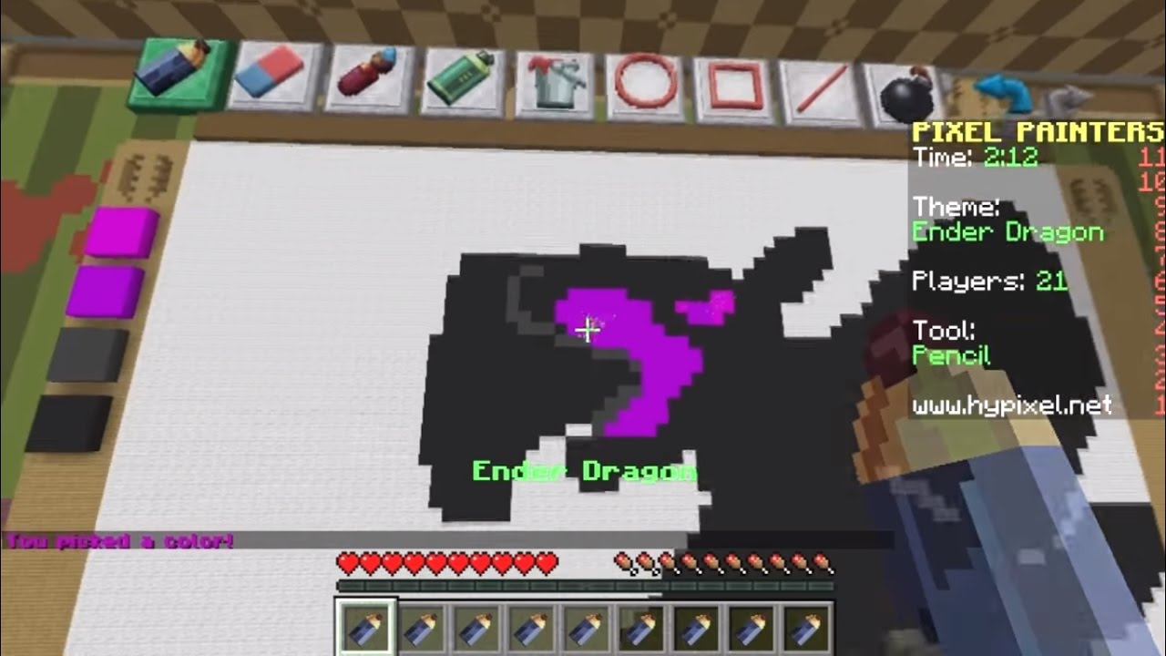 Minecraft Pixel Painters - Loquendo ( Ender Dragon ) - YouTube
