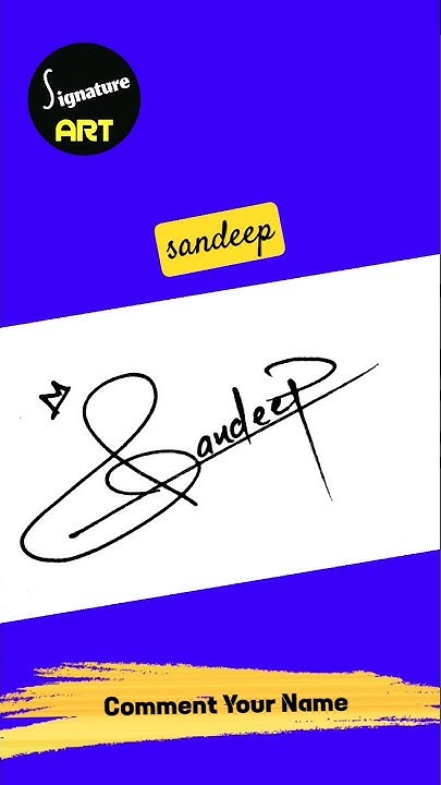 Sandeep Name Signature Style | Sandeep Unique Signature | S Letter Style #signature #art - YouTube