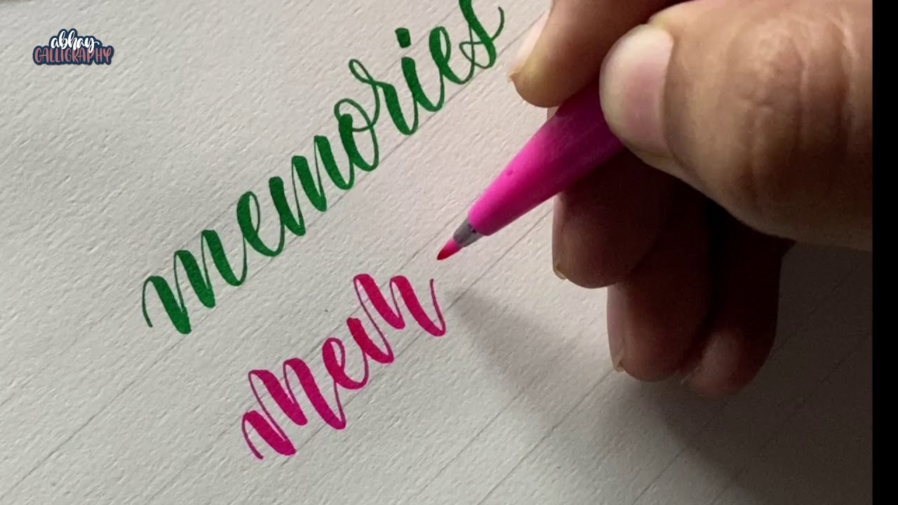 Memories - Using Pentel Felt Tip Sign Pens | Learn Brush Lettering ...