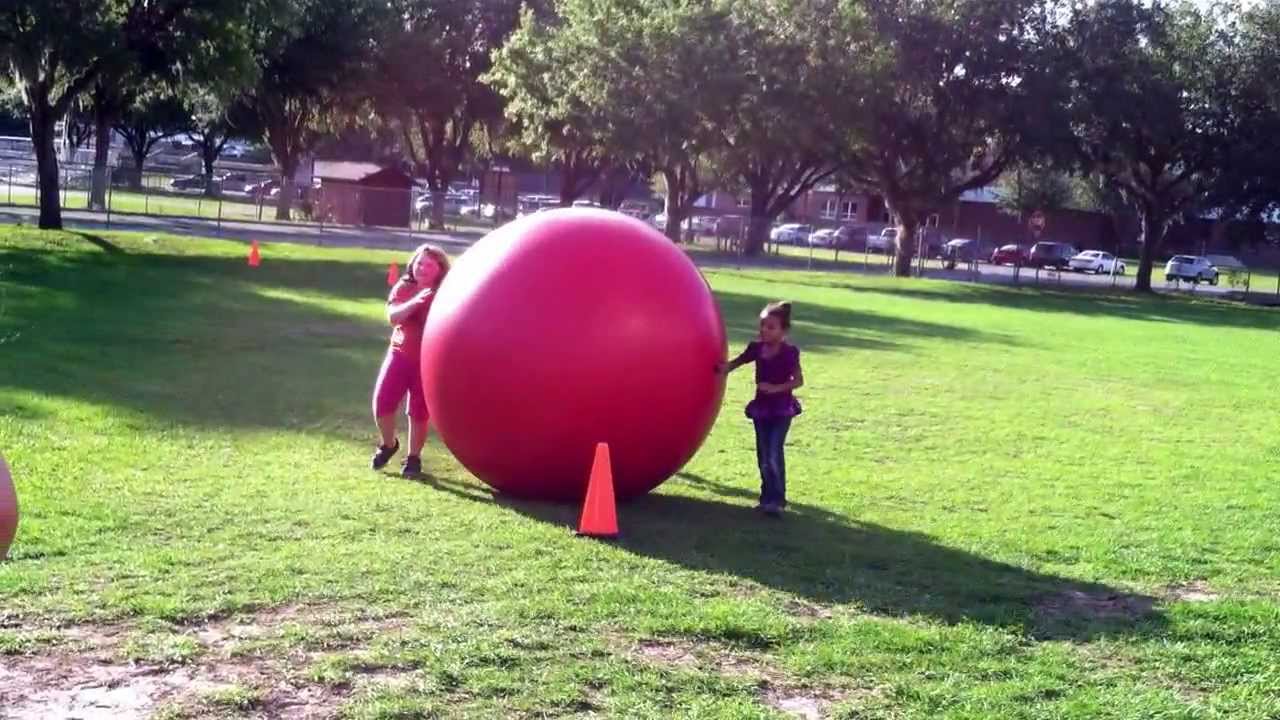 Big red ball at school - YouTube
