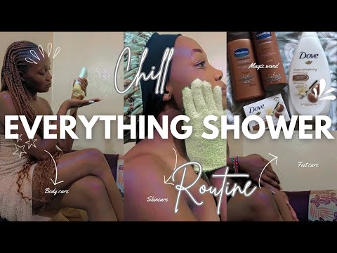 Chill Everything Shower Routine #hair #selfcare #skincare #showerroutine #beauty #haircare #skin