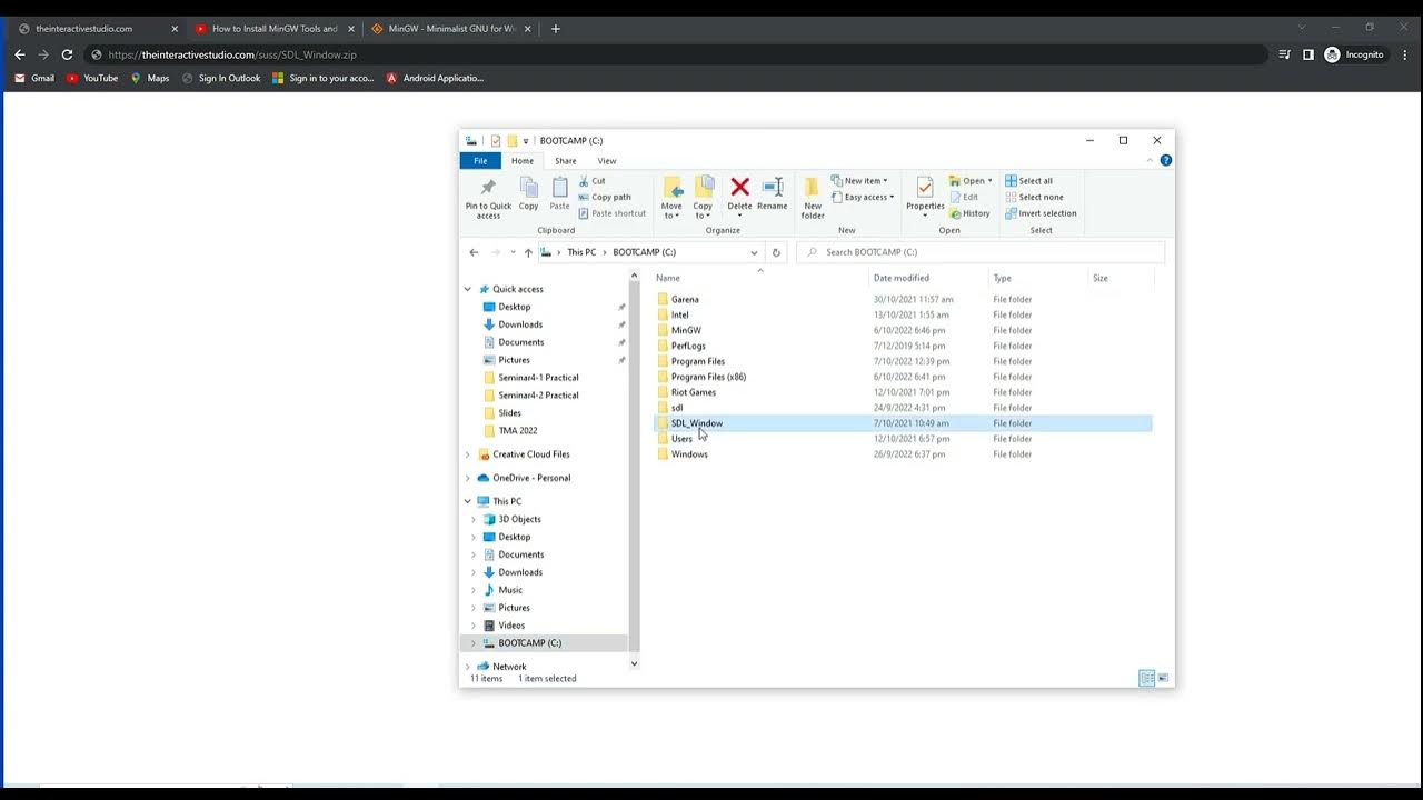 Setting up SDL/SDL2 with Vs code on Windows machine - YouTube
