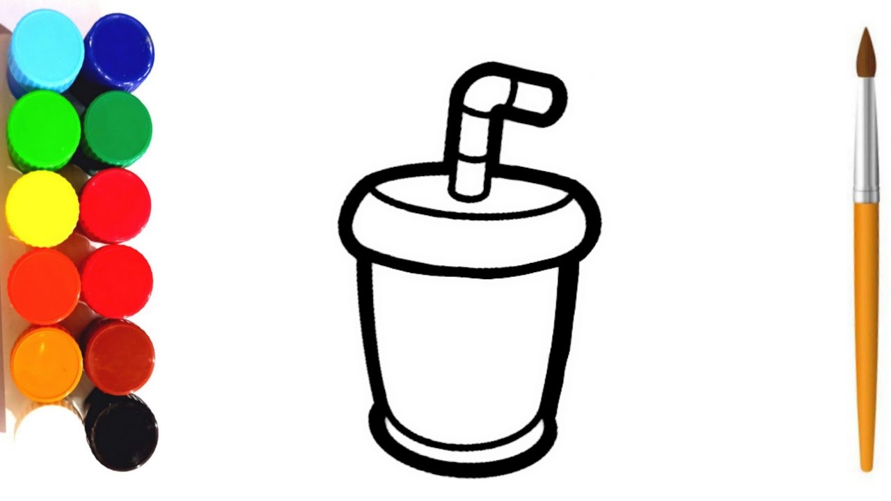 How to Draw a Juice For Kids Step by Step and Coloring | Juice Drawing ...