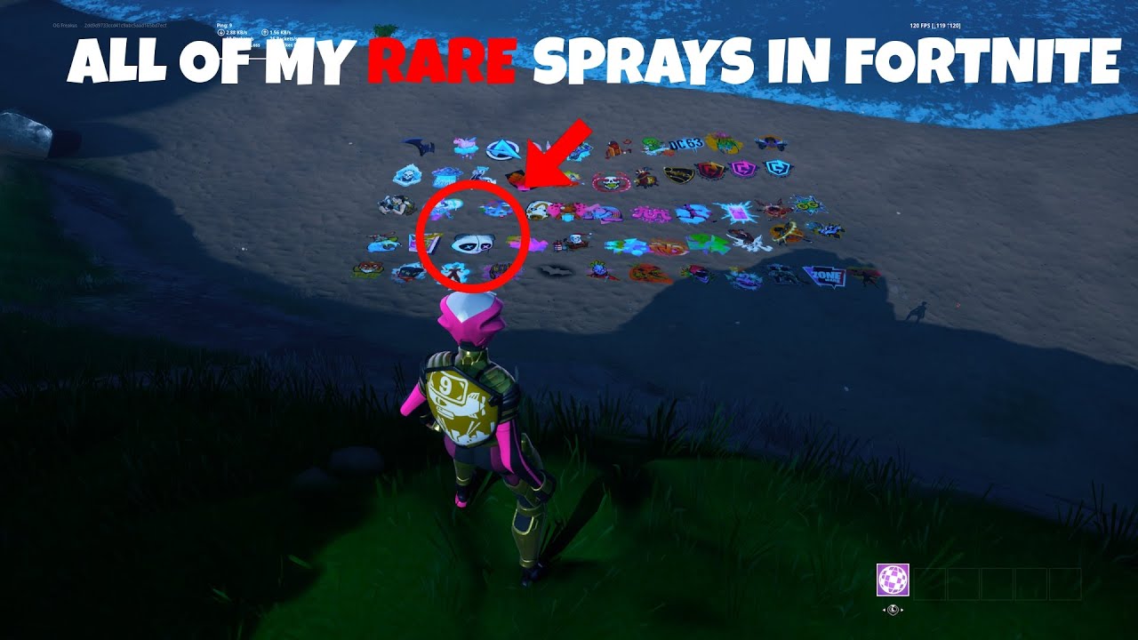 MY *RAREST* SPRAYS IN FORTNITE - YouTube