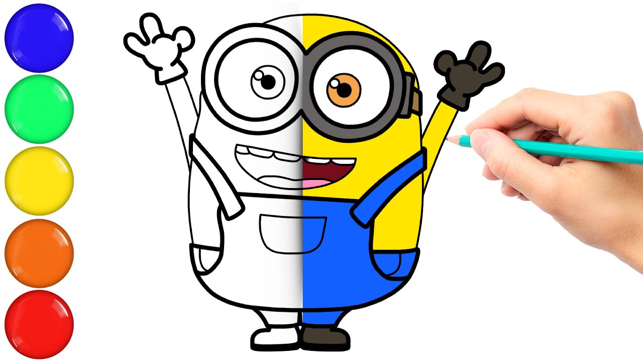 How To Draw Bob The Minion | Kids Trend Drawing Tutorial - YouTube