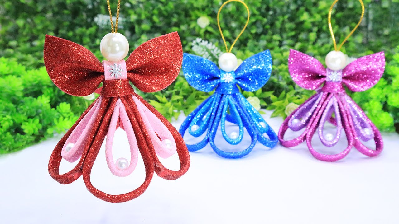Angel From Foamiran😇Christmas Tree Toys🎄DIY Christmas Angels Foam Eva🎄 ...
