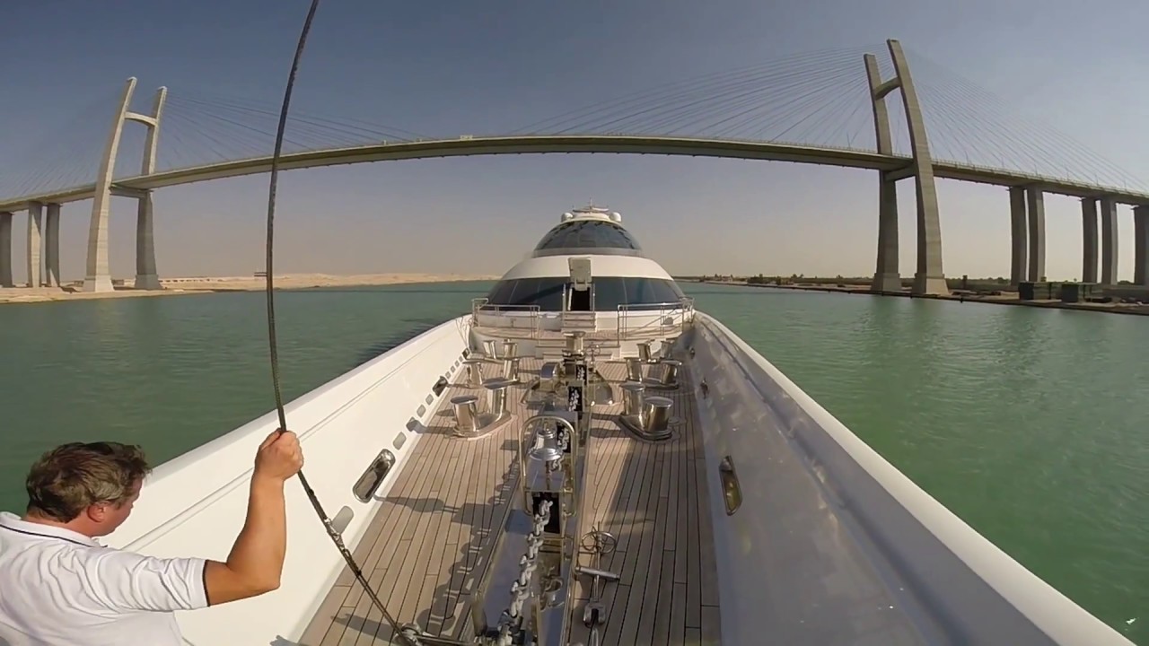 Suez Canal Crossing (part 3) Mubarak Peace Bridge - YouTube