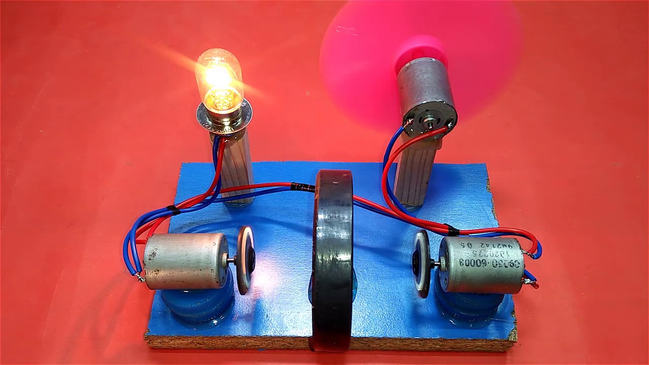 make a free energy light bulb generator with magnets and motors real ...