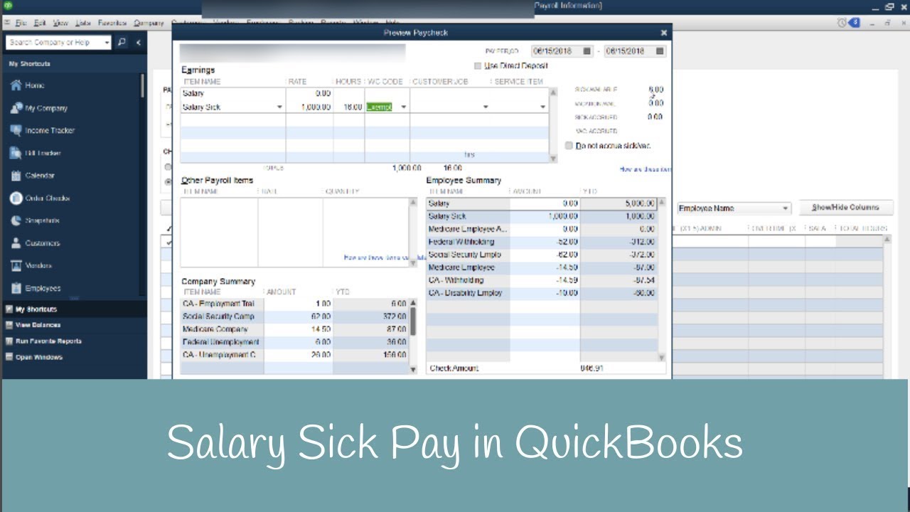 Salary Sick Pay In QuickBooks YouTube salary-sick-pay-in-quickbooks-youtube