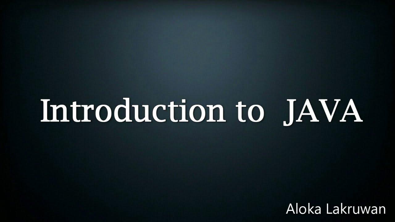 Java Tutorial in Sinhala - 1 - YouTube