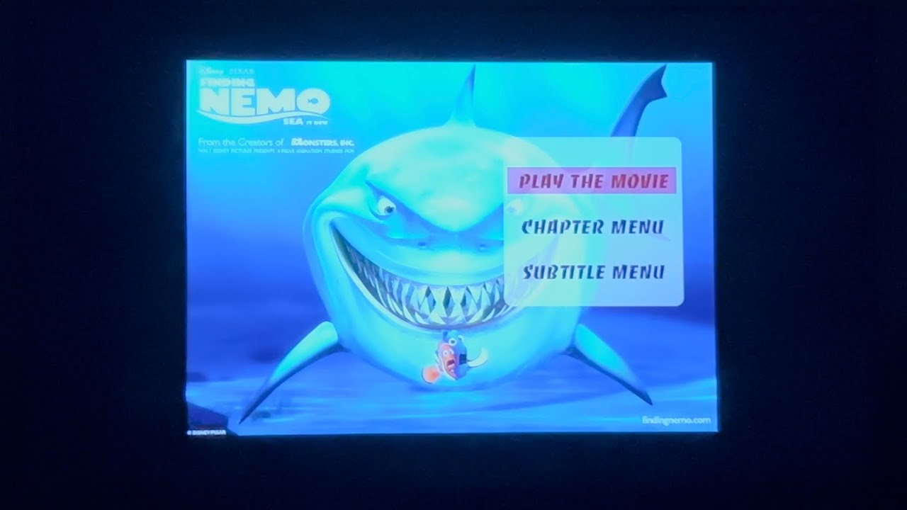 Finding Nemo Bootleg DVD Menu and Opening (Disney Pixar) 2003 - YouTube