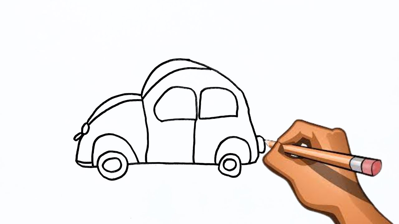 Vintage car drawing easy , free hand car drawing easy for kids ...