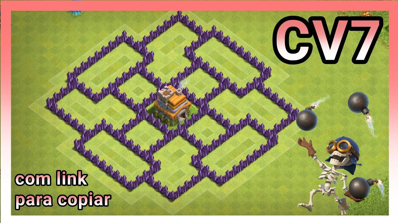 Clash of Clans - Novo "MELHOR" Layout Cv7 "ANTI ESTRELAS" - TH7 BASE ...