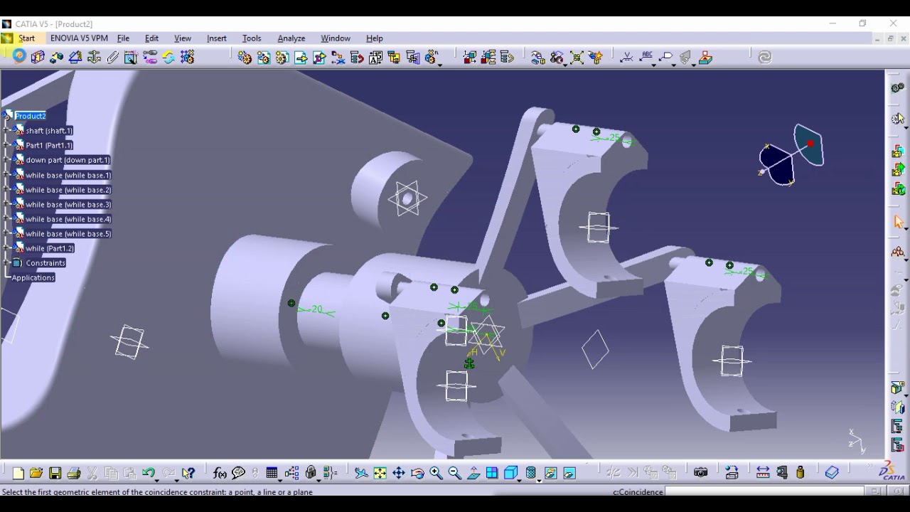 catia revolving chair assembly - YouTube