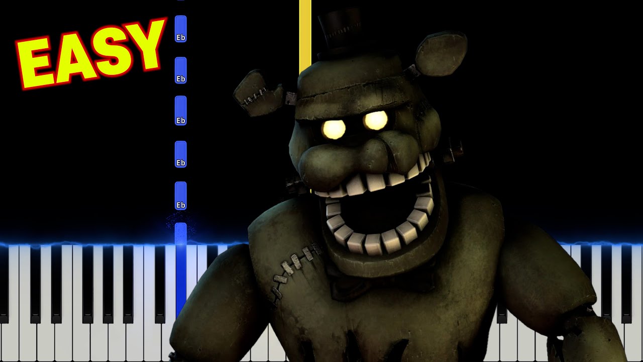 FNAF(Curse of Dreadbear) - Main Menu | EASY Piano Tutorial - YouTube
