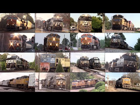 Two Hours of American Train Locomotives (300+ TRAINS)! - YouTube