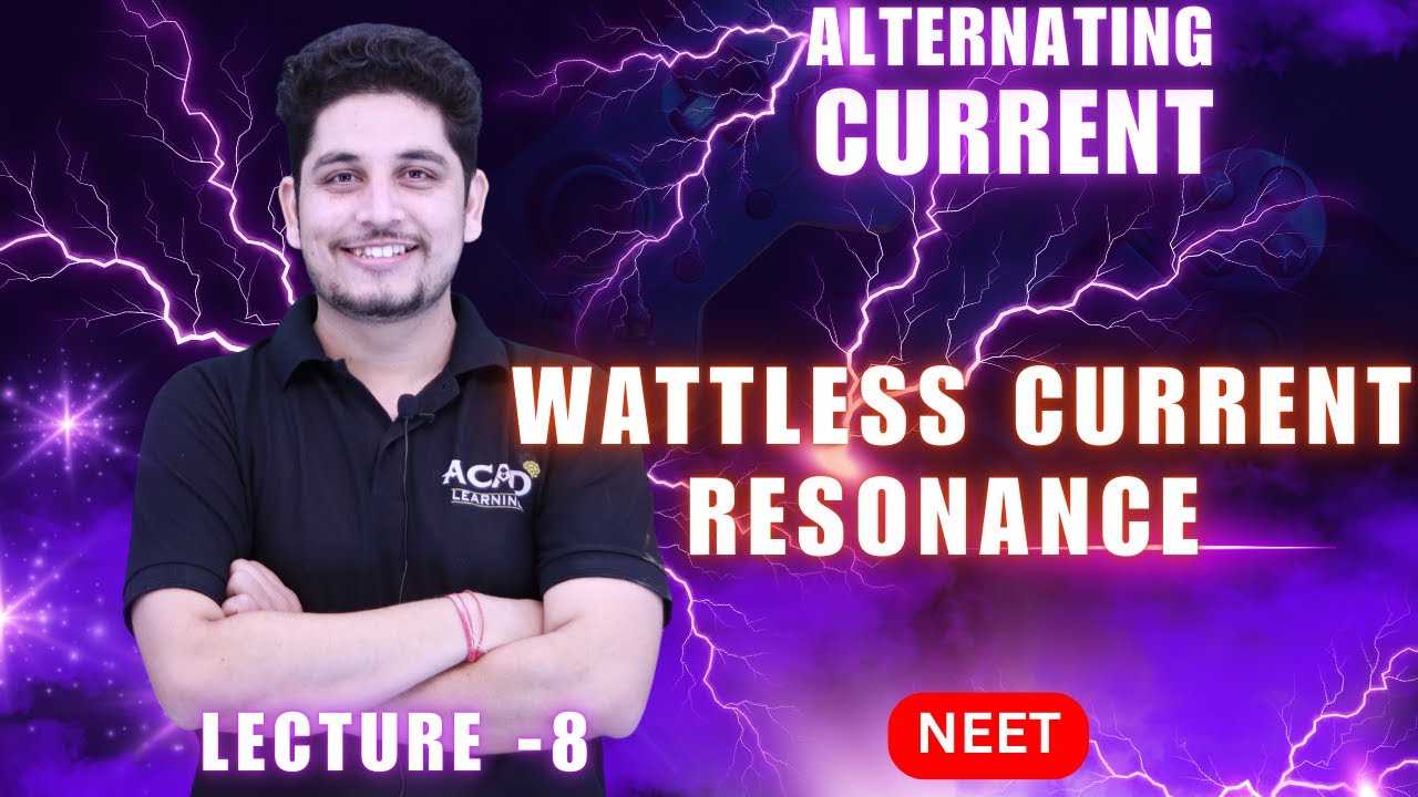 Resonance in AC | Quality Factor | ALTERNATING CURRENT | LECTURE -8 ...