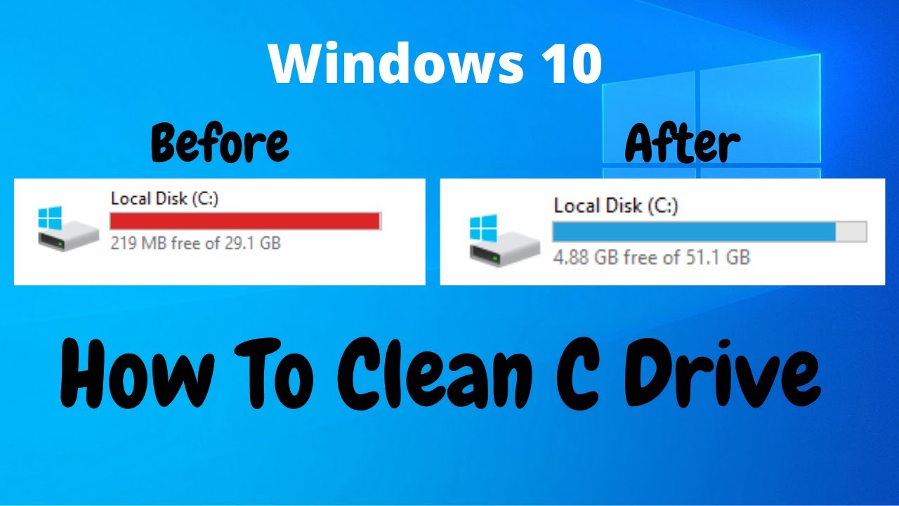How to clean C Drive on windows 10 / Make Your PC Faster - YouTube