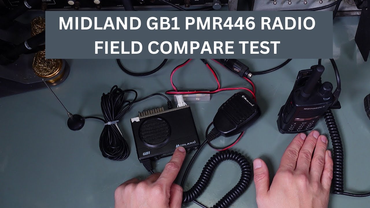 Midland GB1 test PMR446 legal car radio with external magnetic mount ...