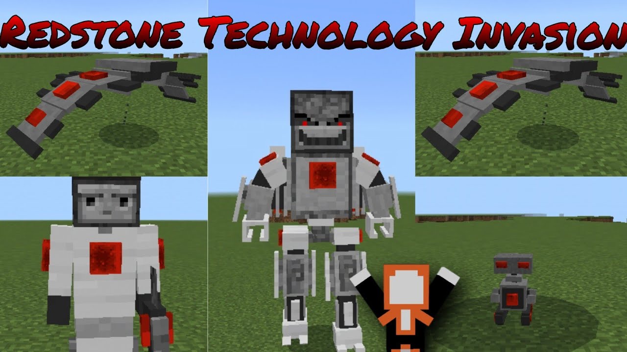 Redstone Technology Invasion Addon First Test - YouTube