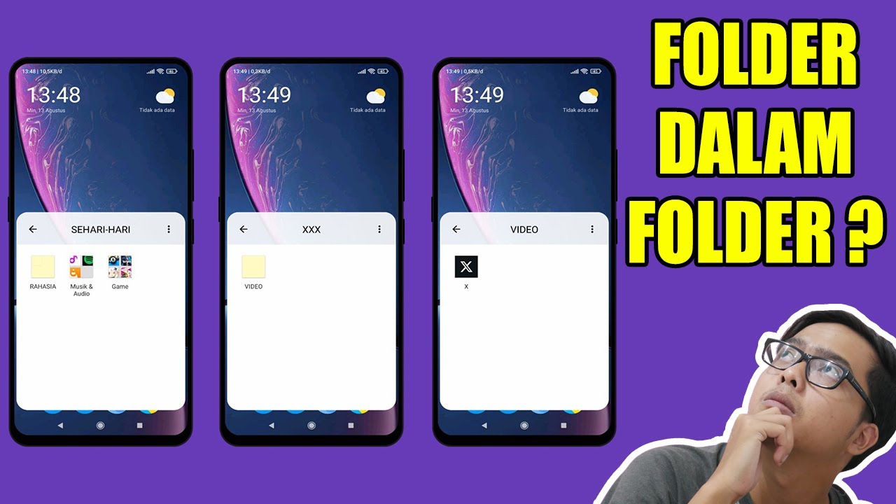 Cara Membuat Folder Aplikasi Di Android dan Di Dalamnya Ada Folder Lagi ...