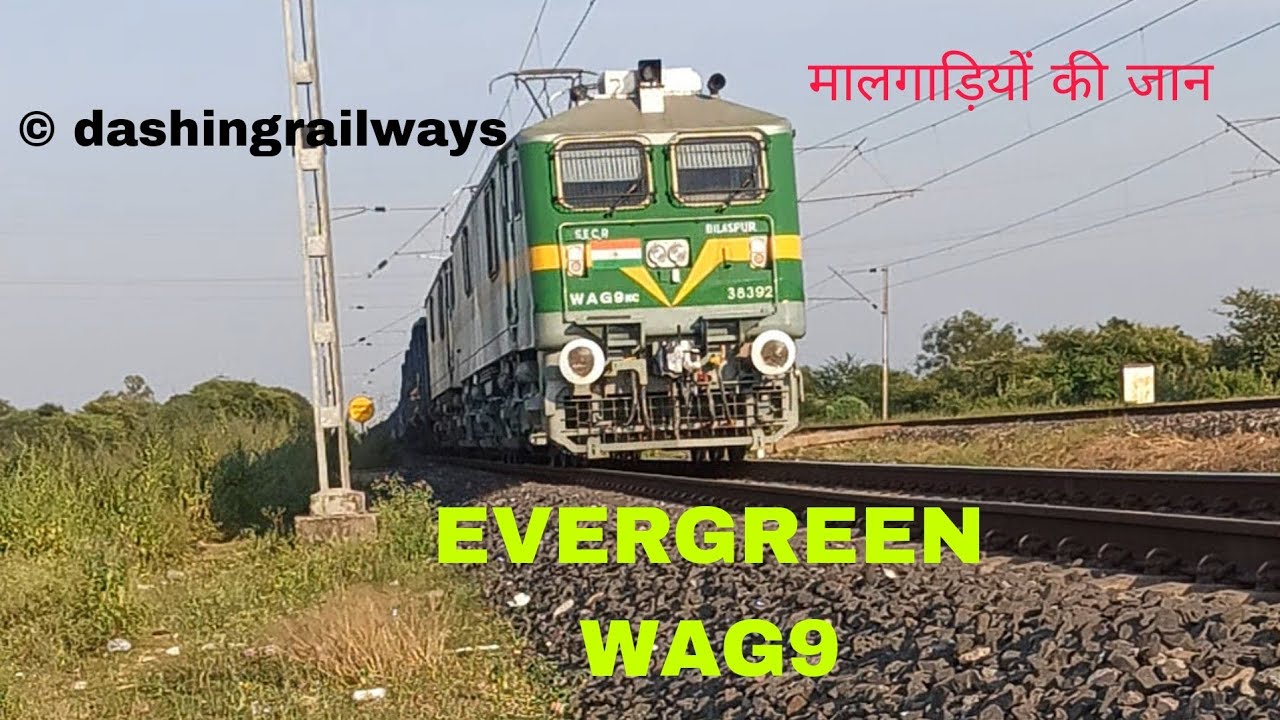 WAG9 EVERGREEN ENGINE OF INDIAN RAILWAYS || LONG FREIGHT TRAINS OF SECR ...