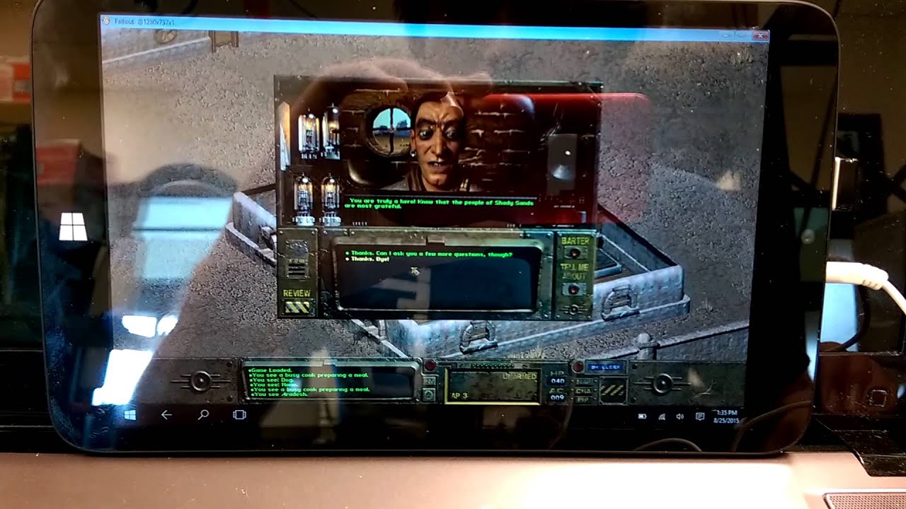 Fallout 1 on $75 Winbook TW802 tablet - YouTube